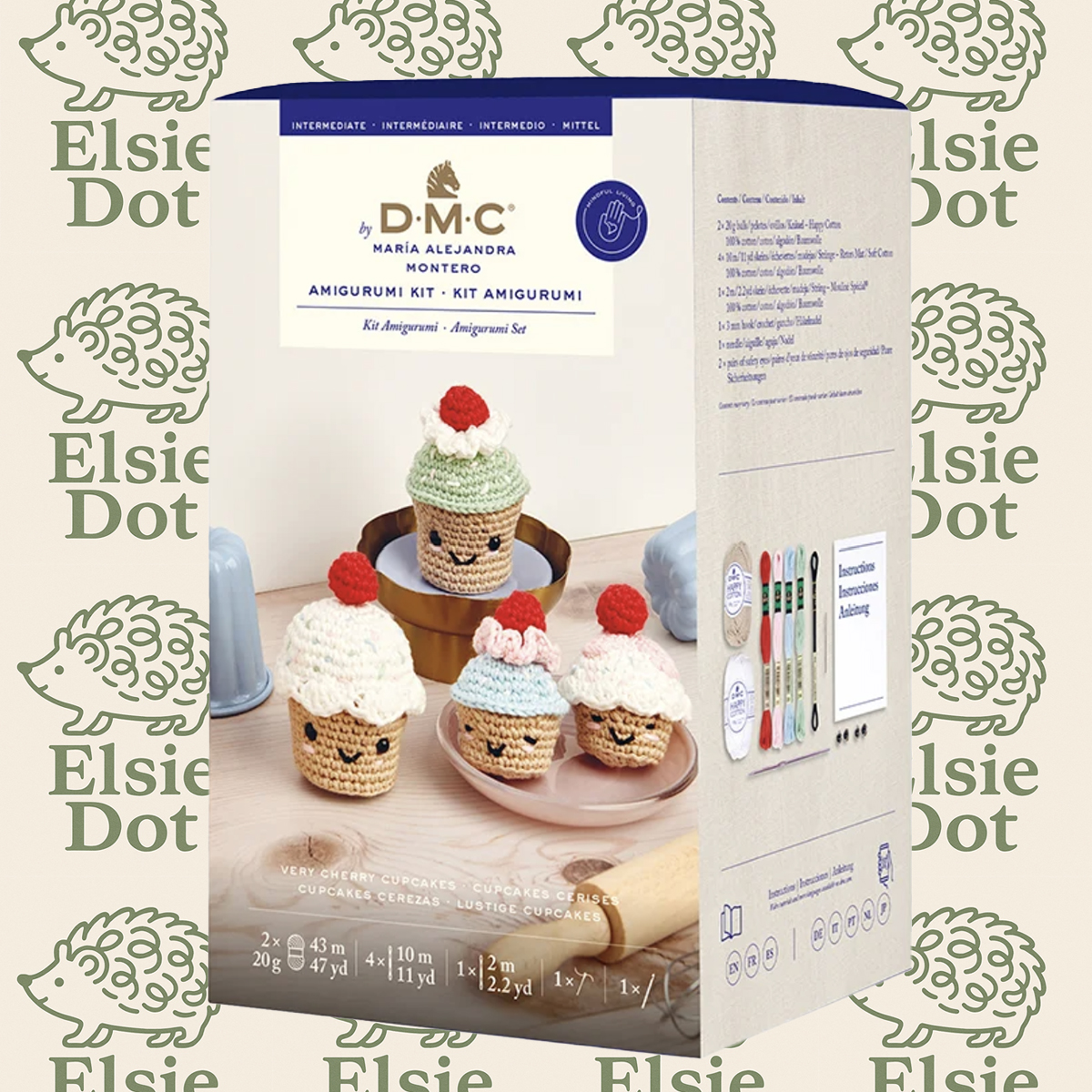 DMC Amigurumi Kit – Very Cherry Cupcakes – Elsie Dot